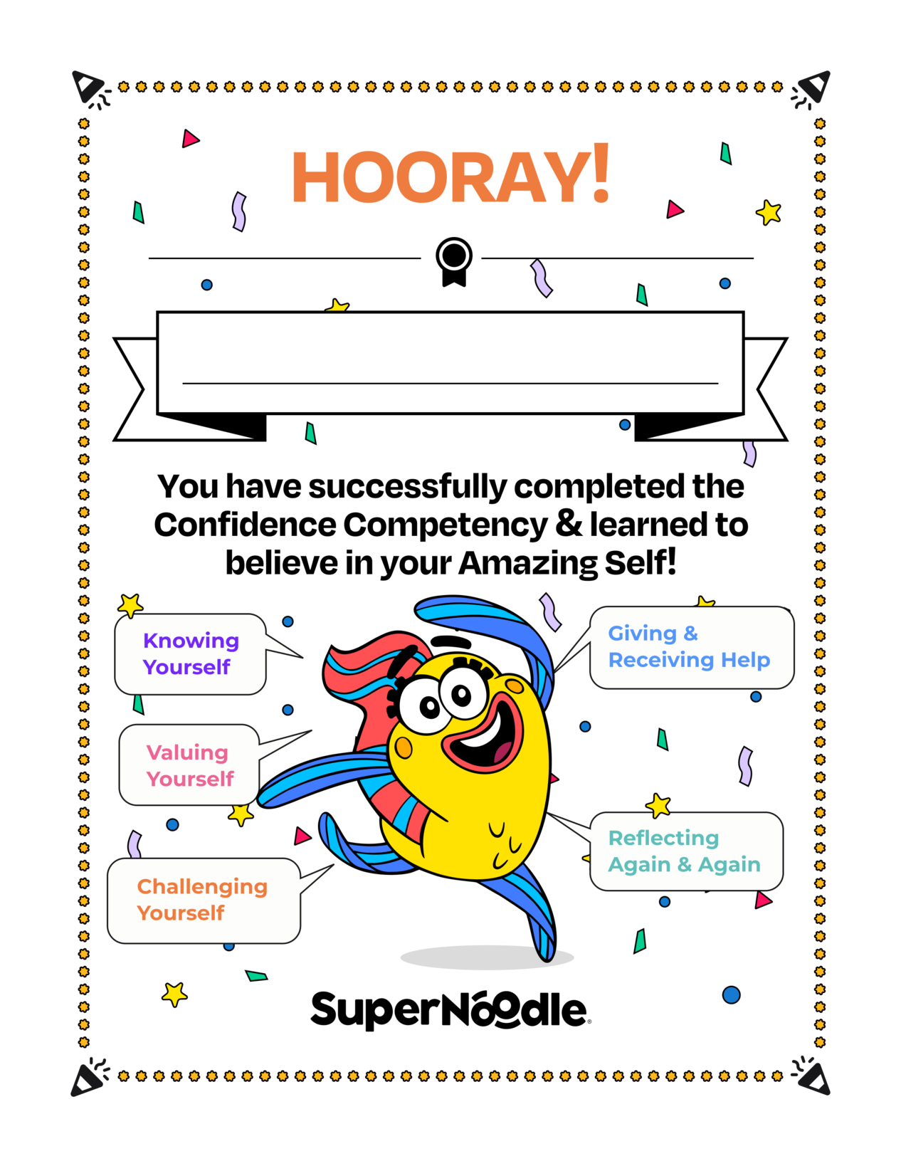 GoNoodle Confidence Competency Certificate