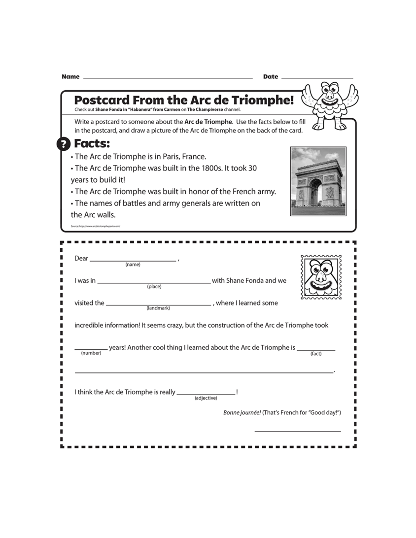 GoNoodle Postcard From the Arc de Triomphe