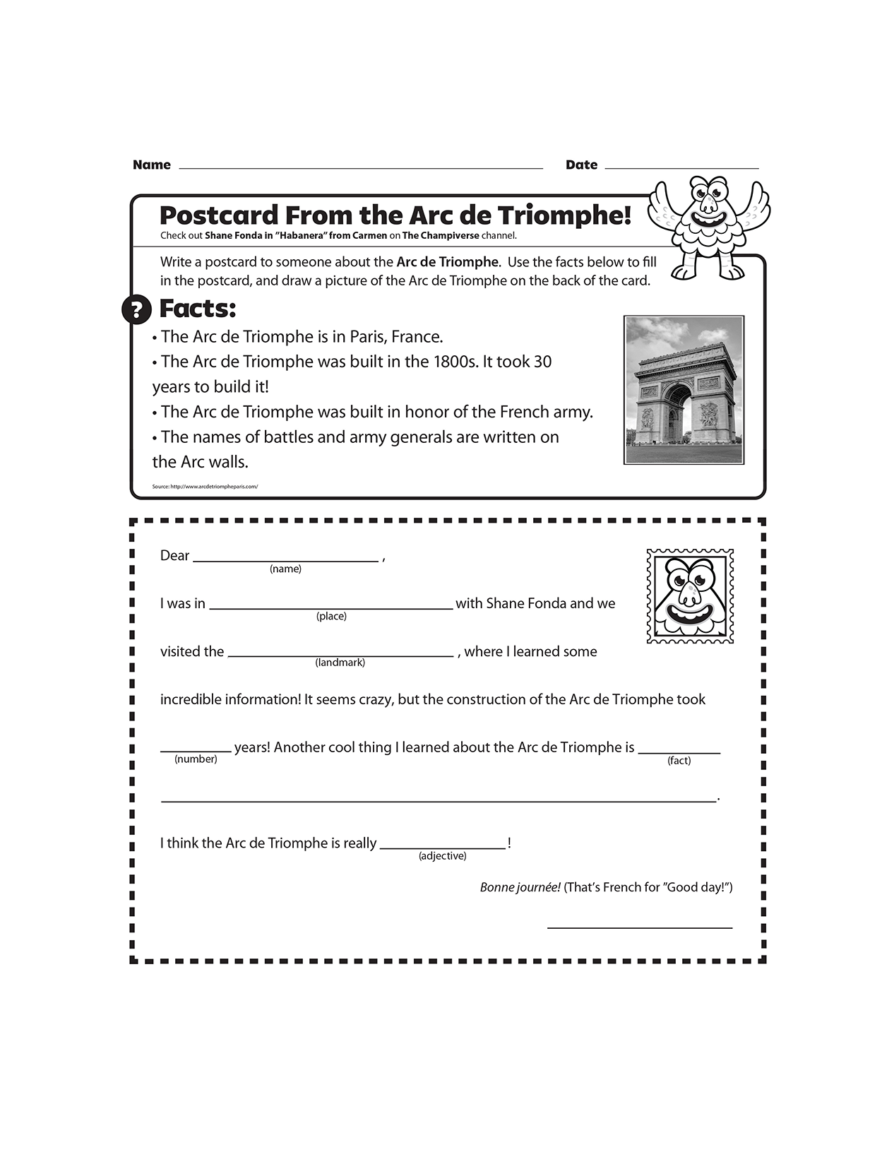 GoNoodle Postcard From the Arc de Triomphe